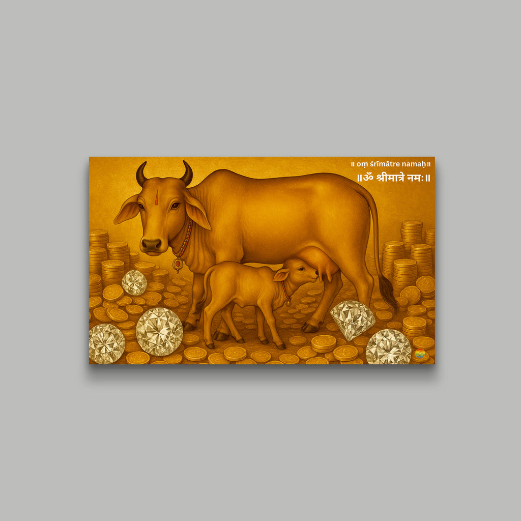 Gau Seva Harmony – Symbol of Nurture & Prosperity (Wooden Poster ...